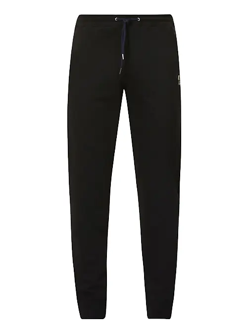 Paul Smith Zebra Brand-embroidered Cotton Jogging Bottoms - Black