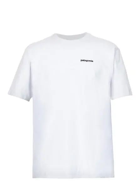 Patagonia Responsibili-tee Logo-print Cotton-blend T-shirt - White