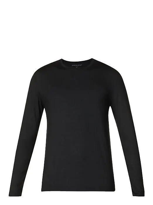 Derek Rose Basel Long-sleeved Top - Black
