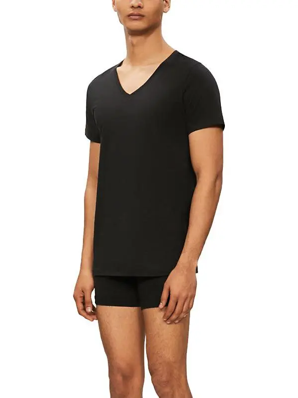 Hanro Cotton Superior Cotton-blend T-shirt - Black