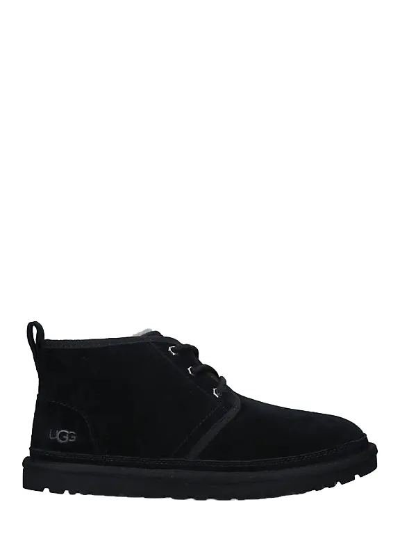UGG Neumel Logo-debossed Suede Chukka Boots - Black