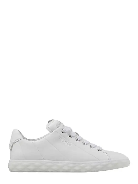 JIMMY CHOO Diamond Leather Trainers - V White