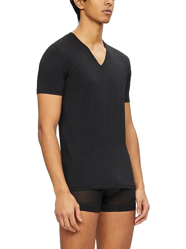 Zimmerli Pure Comfort Cotton-blend T-shirt Xxl - Black