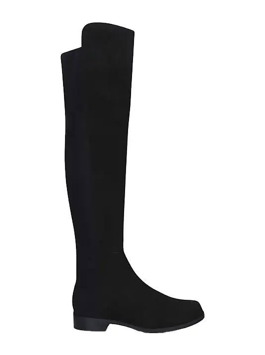 STUART WEITZMAN 5050 Suede Heeled Over-the-knee Boots - Black