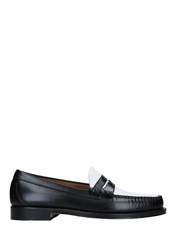 G.H. BASS & CO. Larkin Two-tone Leather Penny Loafers - Blk/white
