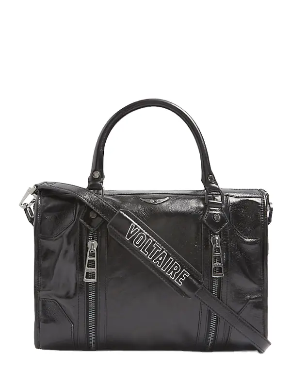 Zadig&Voltaire Sunny Medium Leather Bowling Bag - Noir
