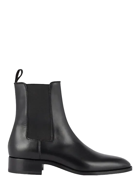 CHRISTIAN LOUBOUTIN Leather Chelsea Boots - Black
