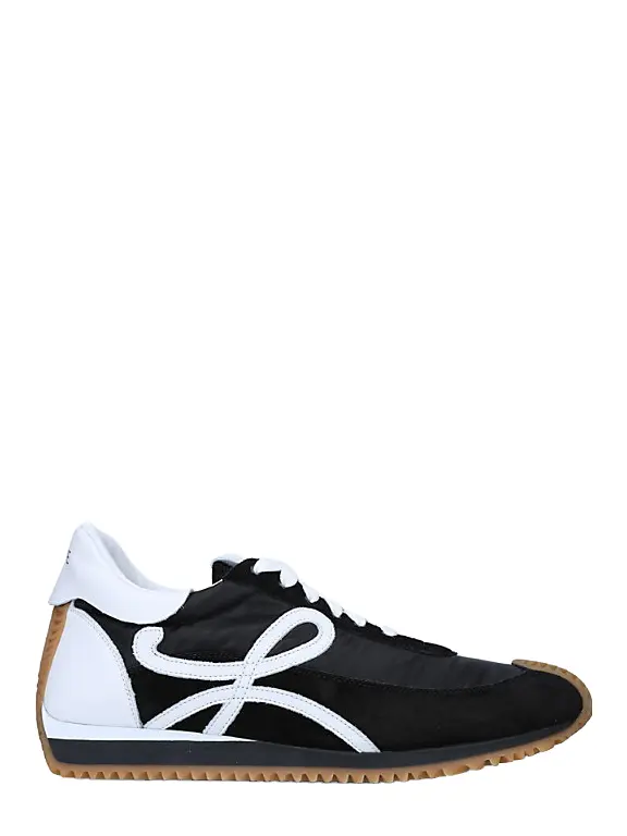 Loewe Flow Runner Monogram Leather And Shell Trainers - Blk/white