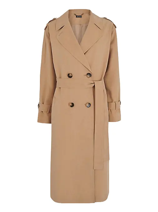 Whistles Riley Double-breasted Trench Coat - Cream