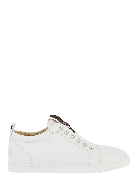CHRISTIAN LOUBOUTIN F.a.v Fique A Vontade Leather Trainers - White