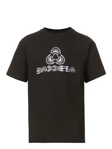 BADDEST SKATE SHOP Branded Graphic-print Cotton-jersey T-shirt - Black