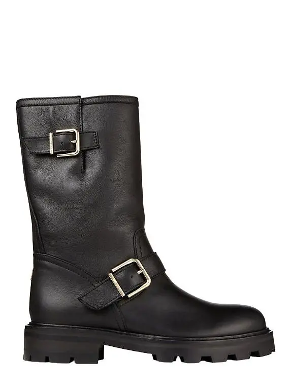 JIMMY CHOO Biker Ii Leather Boots - Black