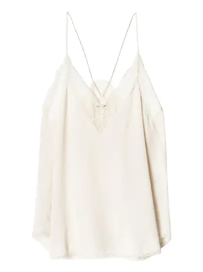 Zadig&Voltaire Christy Silk Cami Top - Ecru