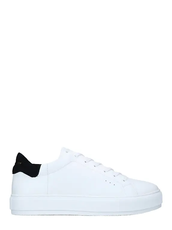 Kurt Geiger Laney Platform Leather Trainers - White