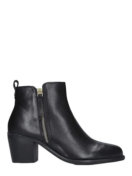 Carvela Secil Leather Ankle Boots - Black