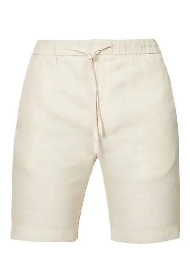 Frescobol Carioca Felipe High-rise Linen-cotton Blend Shorts - Sand