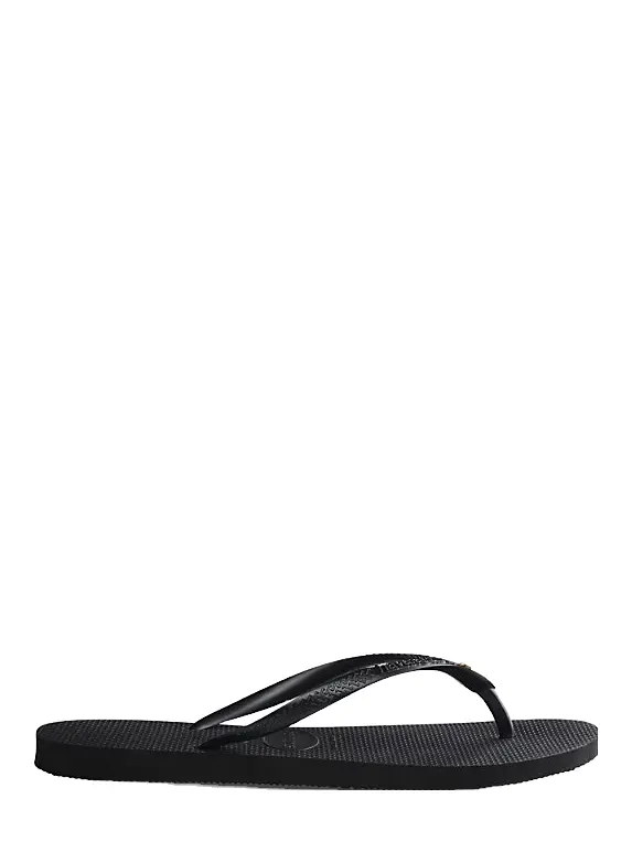Havaianas Slim Crystal-embellished Rubber Flip-flops - Black