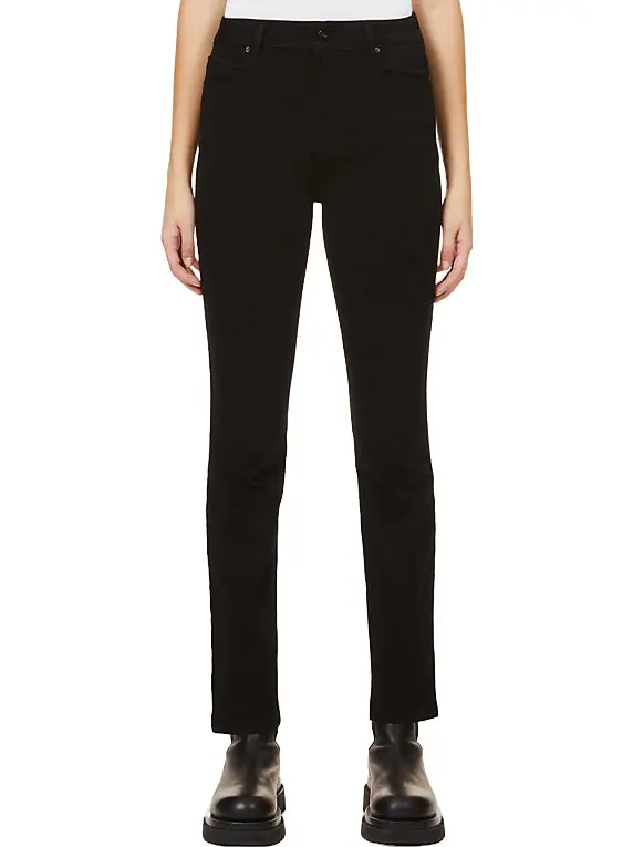 Paige Cindy Straight-leg High-rise Stretch-denim Jeans - Black Shadow