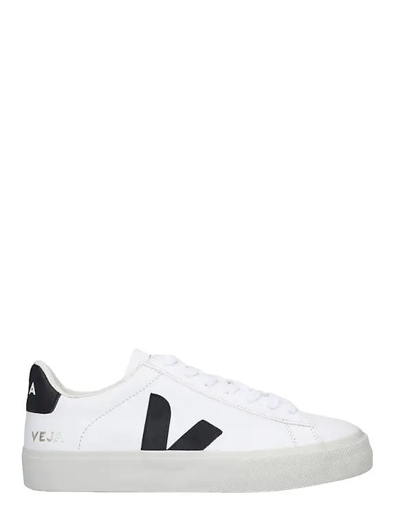 VEJA Campo Leather Trainers - White/blk