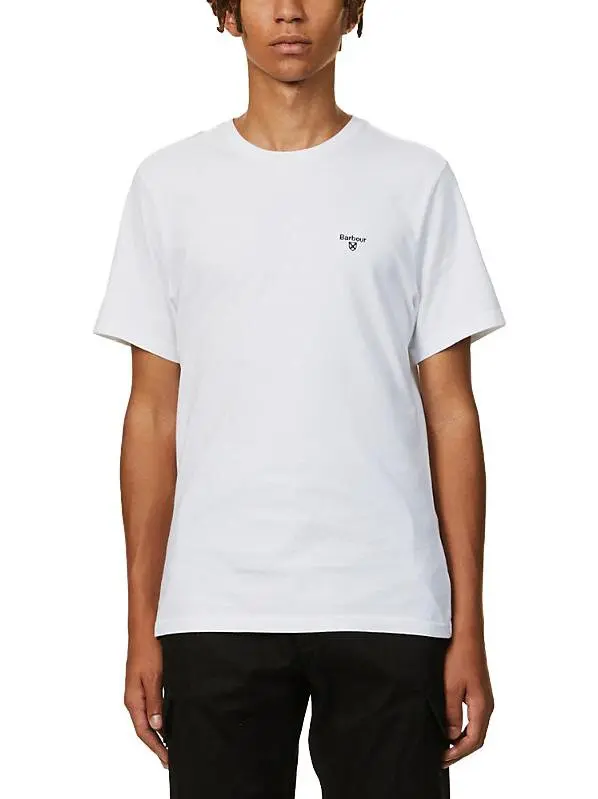 Barbour Basic Branded Cotton-jersey T-shirt - White