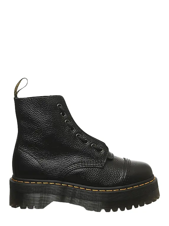 Dr. Martens Sinclair Platform Leather Boots - Black Aunt Sally