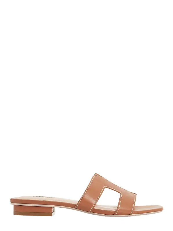 DUNE Loupe Leather Sandals - Tan-leather