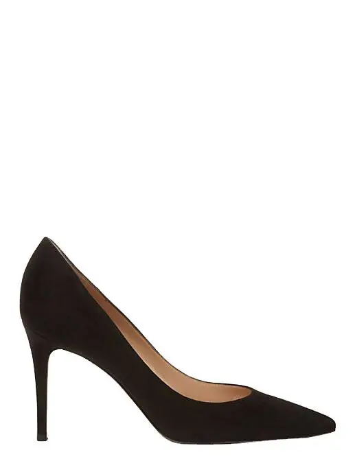 GIANVITO ROSSI Bari 85 Suede Courts - Black