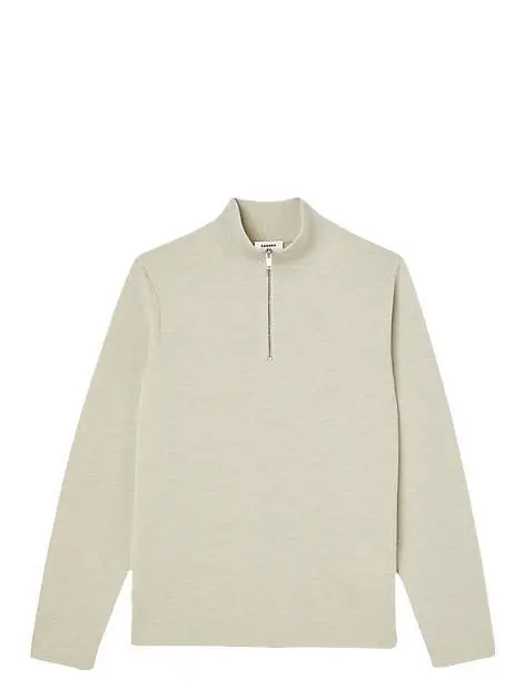 Sandro Half-zip Wool Jumper - Beige