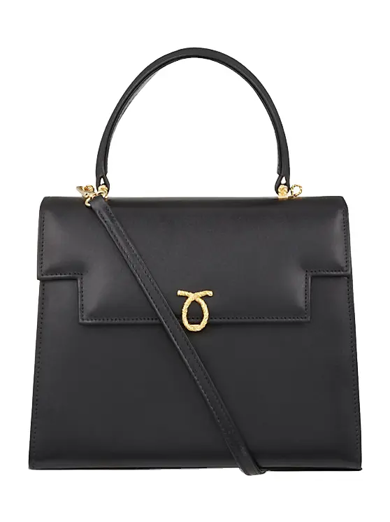 LAUNER Traviata Leather Tote Bag - Black