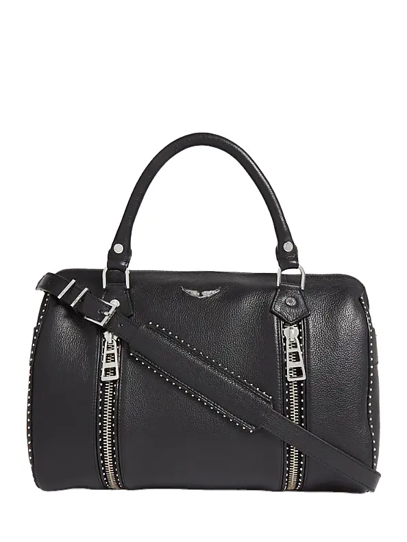 Zadig&Voltaire Sunny Studded Leather Bowling Bag - Noir
