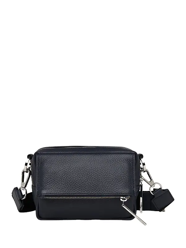 Whistles Bibi Leather Cross Body Bag - Navy