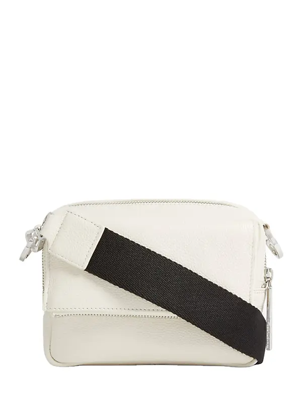 Whistles Bibi Leather Crossbody Bag - White