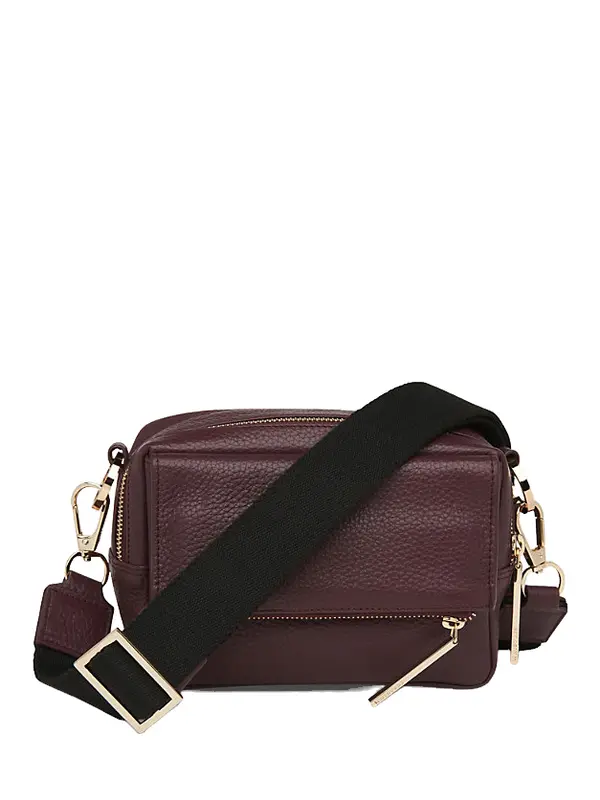Whistles Bibi Leather Cross-body Bag - Purple