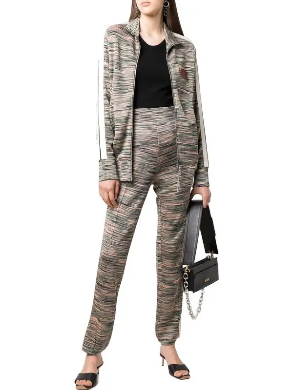 Palm Angels X Missoni Knitted Track Pants - Green