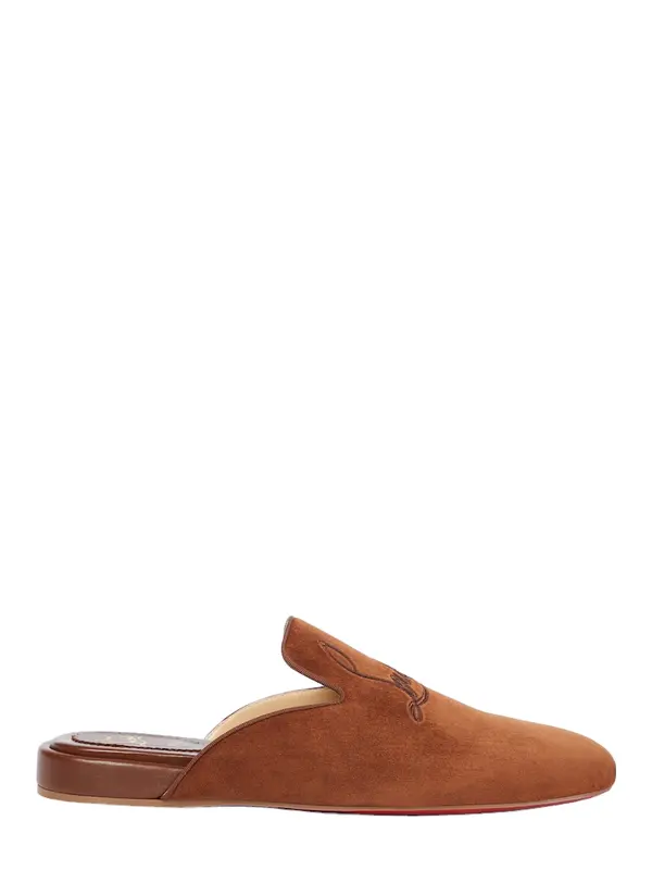 CHRISTIAN LOUBOUTIN Coolito Flat Mules - Brown