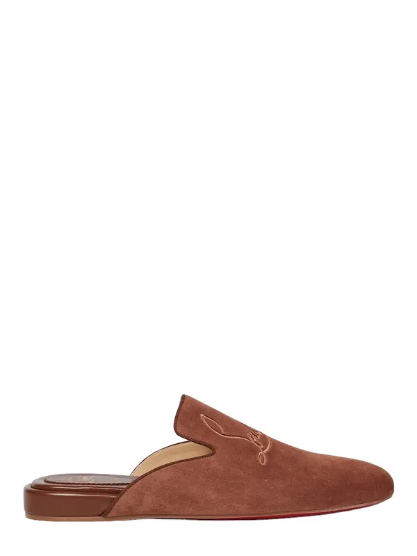 CHRISTIAN LOUBOUTIN Coolito Flat Mules - Brown
