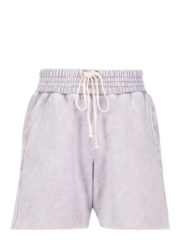LES TIEN Cotton Fleece Shorts - Purple