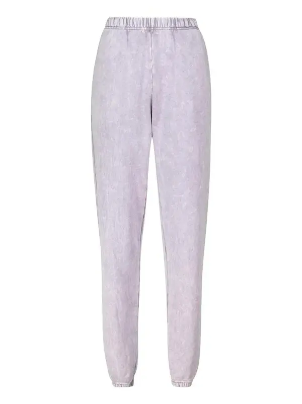 LES TIEN Cotton-fleece Sweatpants - Purple