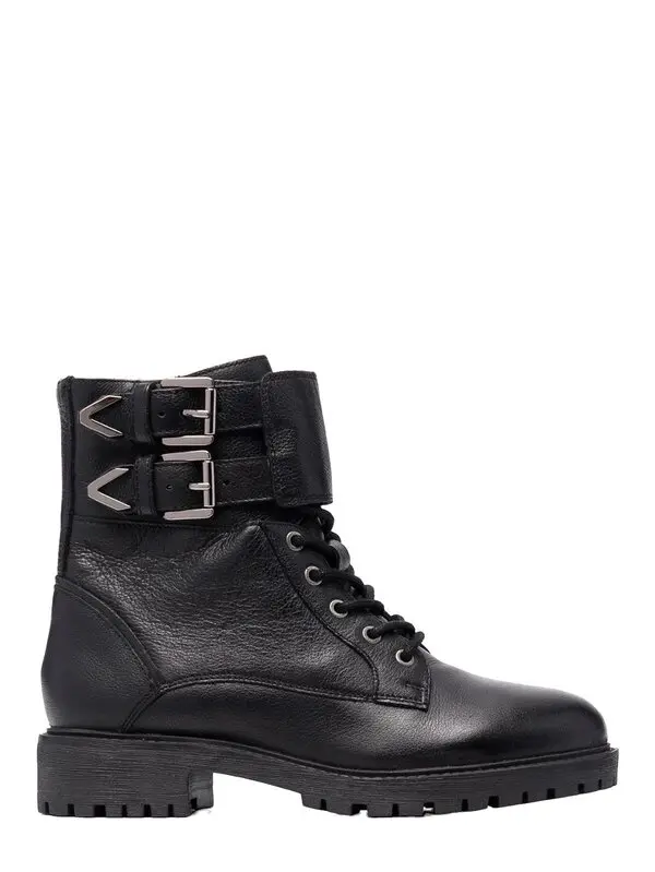 Geox Lace-up Leather Boots - Black