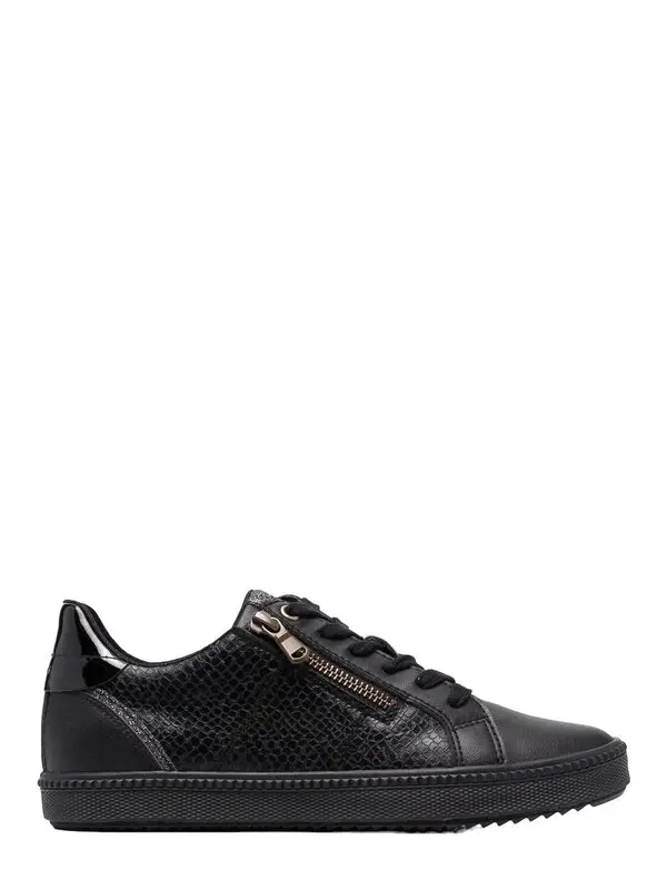 Geox Snakeskin-effect Trainers - Black