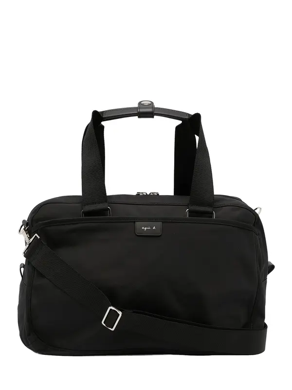 AGNES B. Logo Tag Holdall - Black