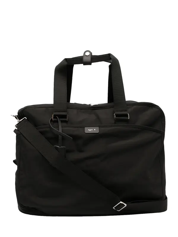 AGNÈS B. Logo-patch Duffle Bag - Black