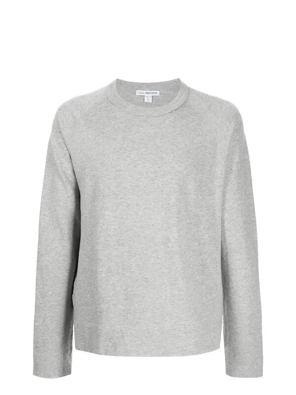 JAMES PERSE Crew Neck Fleece Sweatshirt - Grey