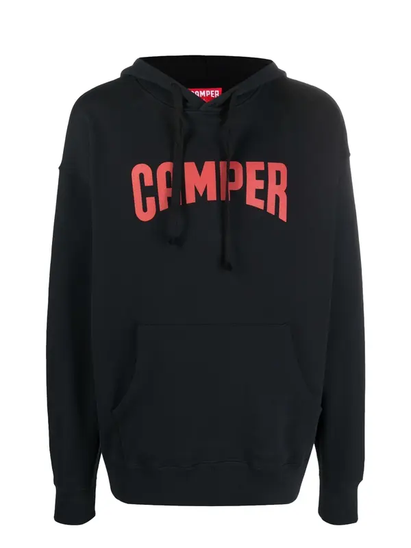Camper Logo-print Pullover Hoodie - Black