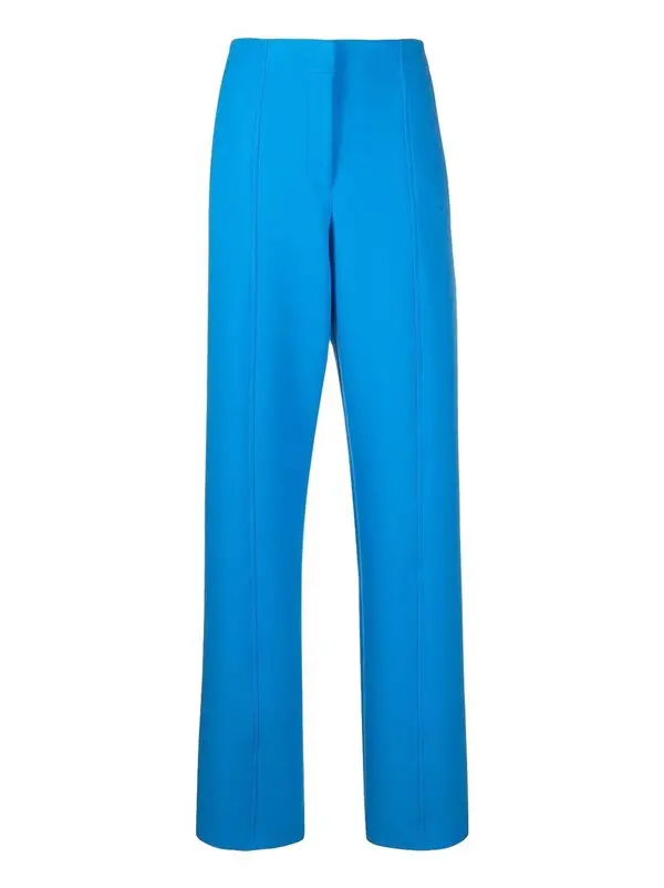 FERRAGAMO High-waisted Straight-leg Trousers - Blue