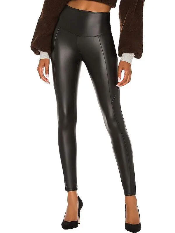 Yummie Faux Leather Legging - Black