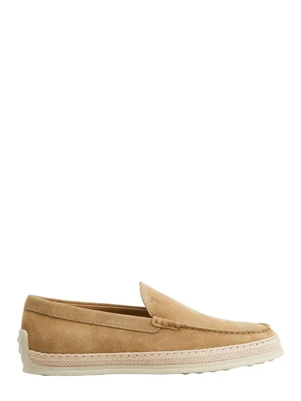 TOD'S Suede Slip-ons - Beige