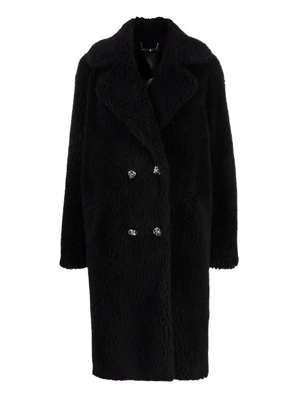 Philipp Plein Double-breasted Long Coat - Black