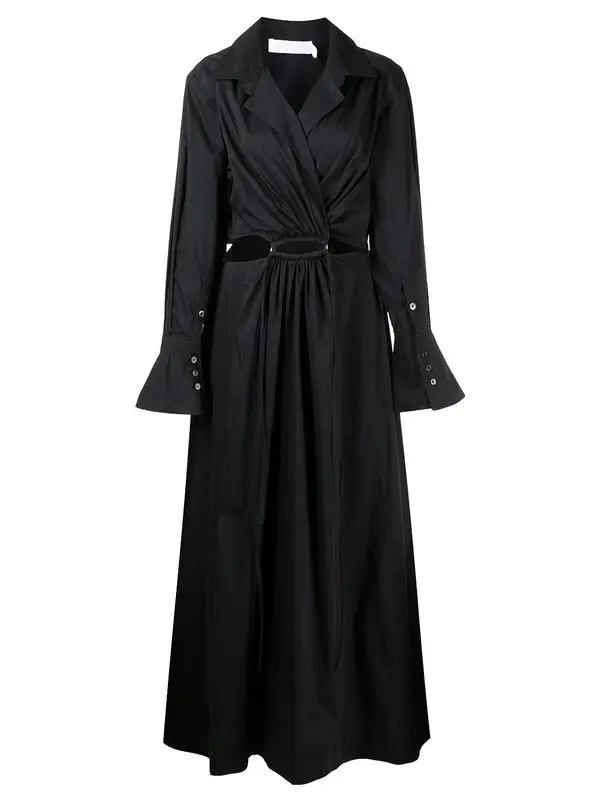 Simkhai Alex Cut-out Flared Maxi Dress - Black
