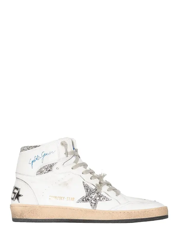 GOLDEN GOOSE Sky-star High-top Sneakers - White